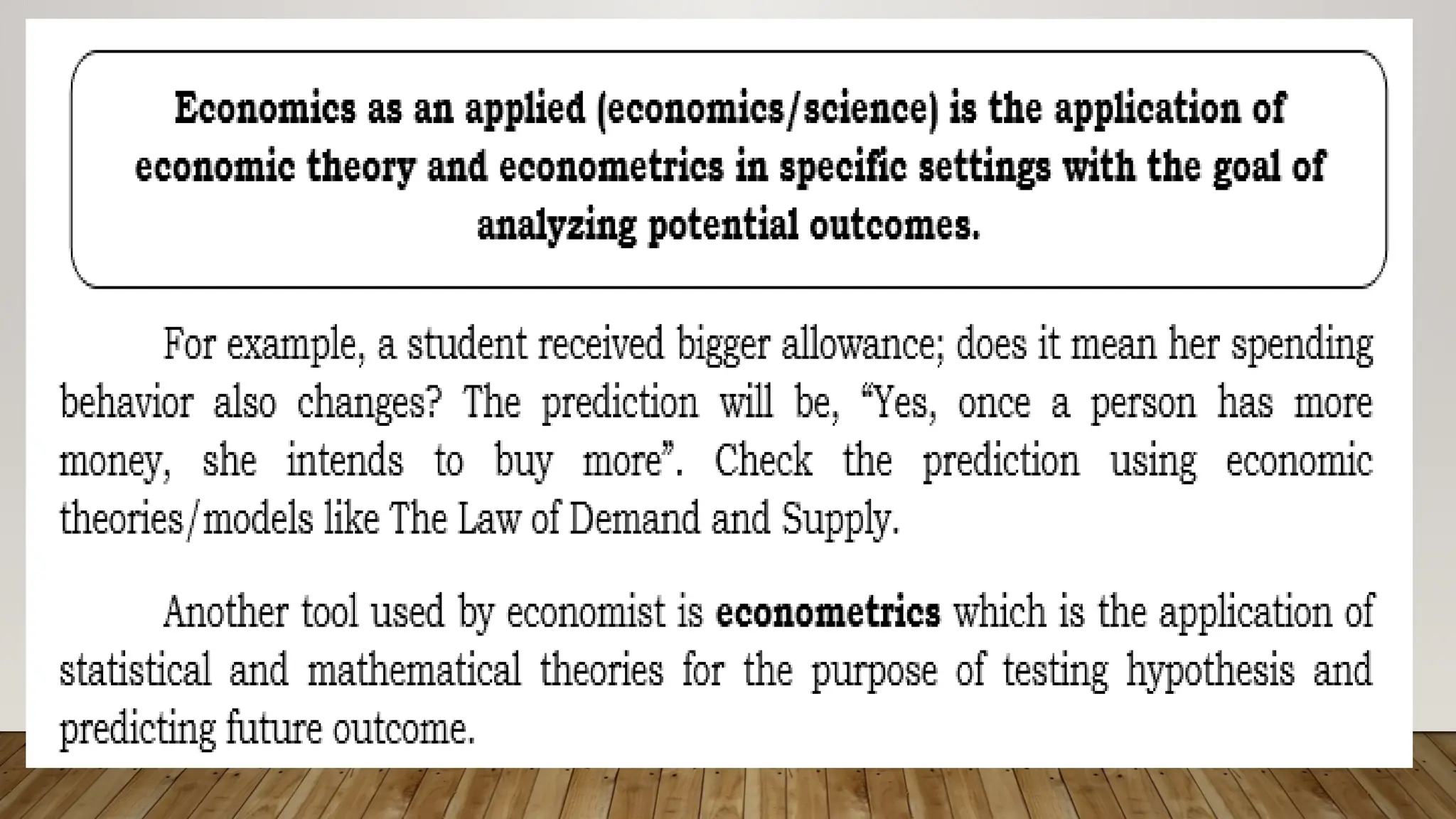 applied economics module 1 grade 11 st. thomas | PPTX