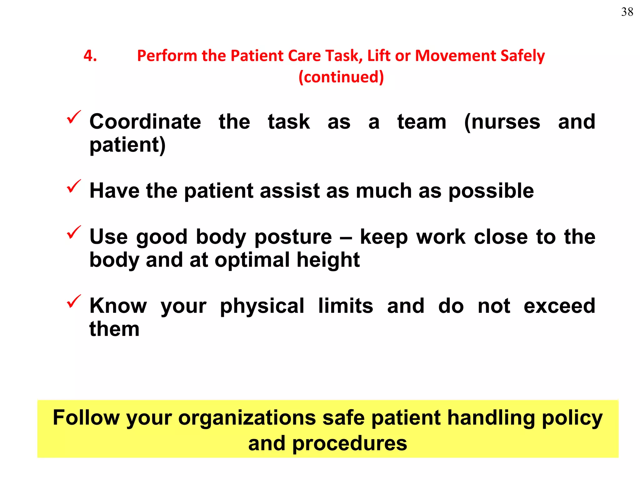 Applied ergonomics-for-nurses-and-health-care-workers-slides | PPT