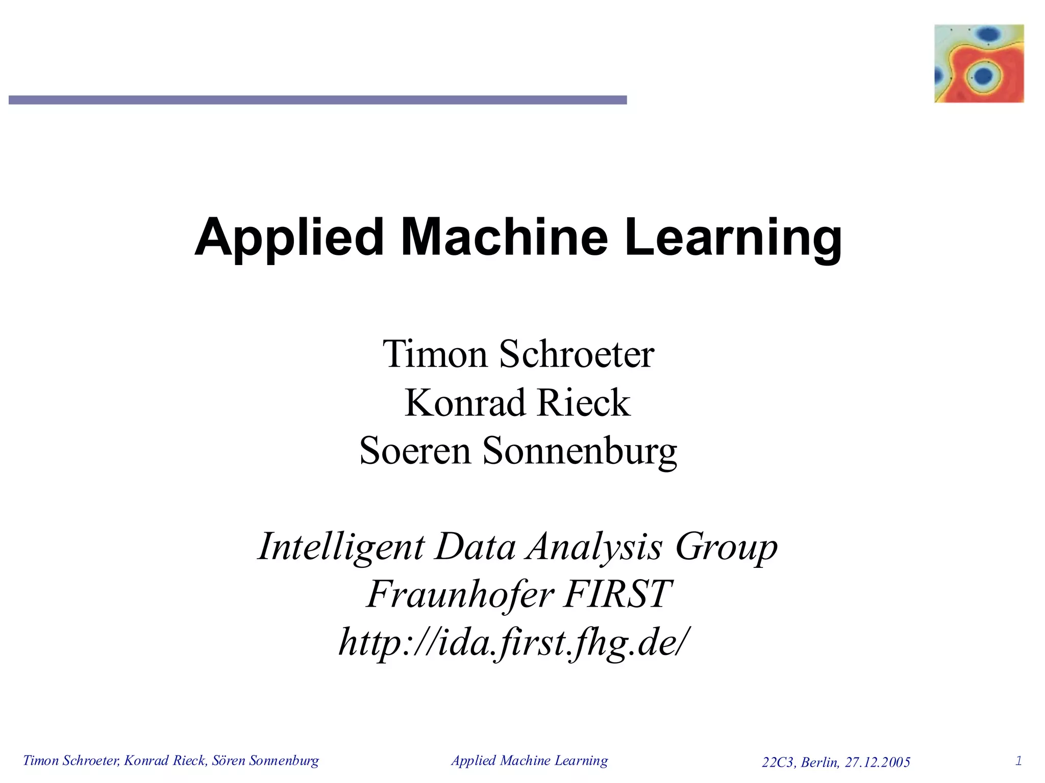 Applied Machine Learning | PDF