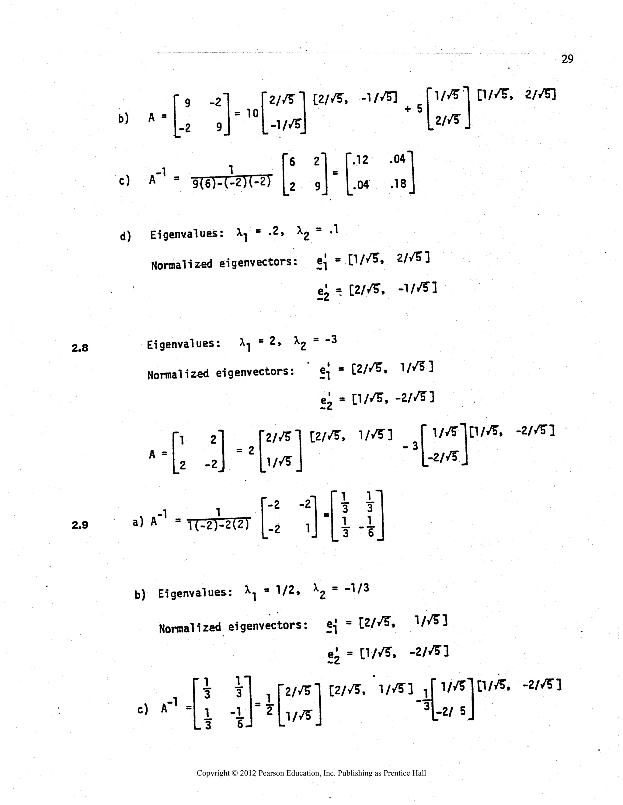 Applied Multivariate Statistical Analysis 6th Edition Johnson Solutions Manual | PDF