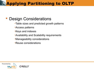 Applied Partitioning And Scaling Your Database System Presentation | PPT