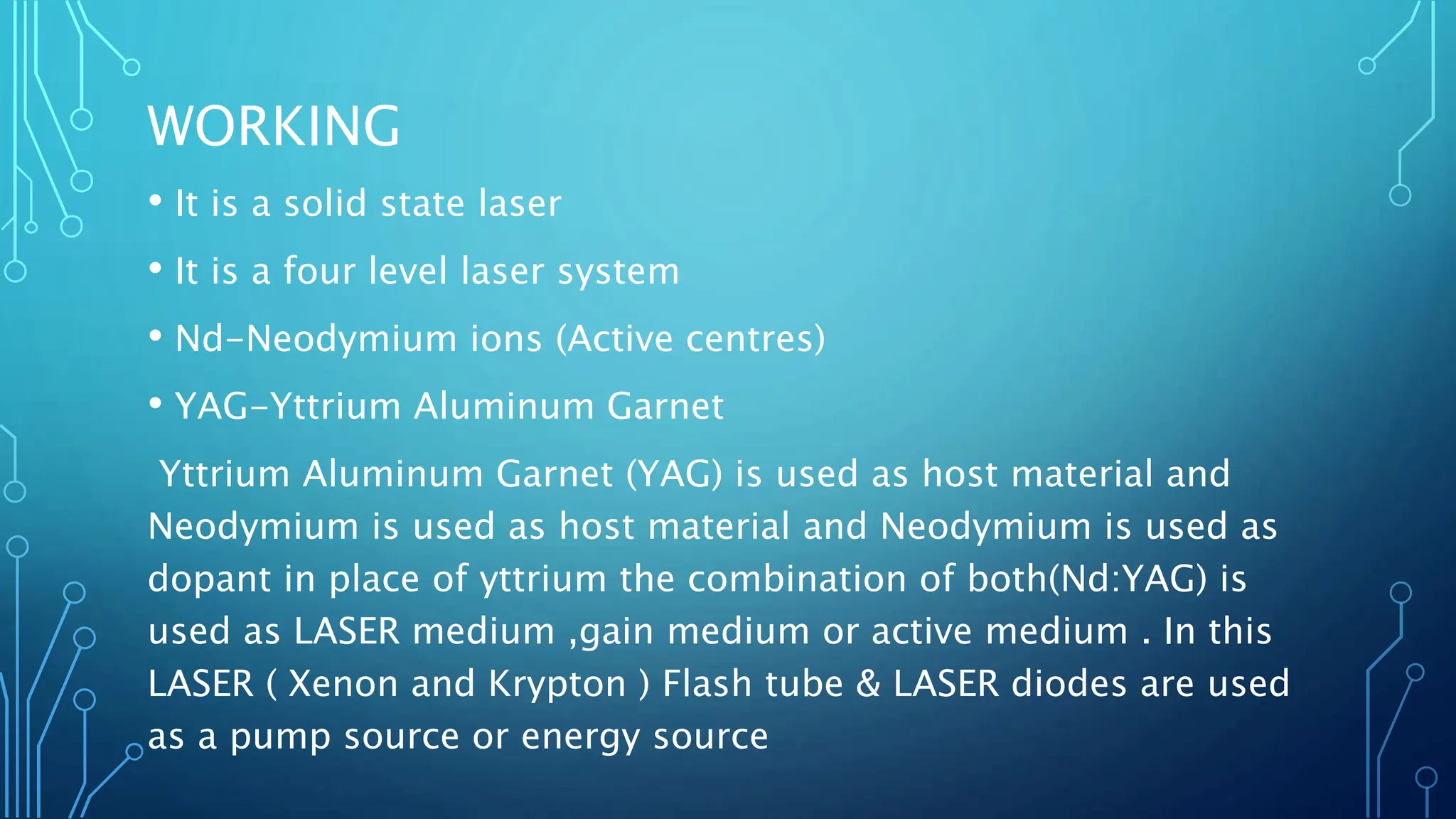 applied physics nd-yag laser in laser technology | PPTX