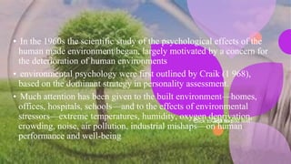 ENVIRONMENT PSYCHOLOGY | PPTX