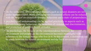 ENVIRONMENT PSYCHOLOGY | PPTX