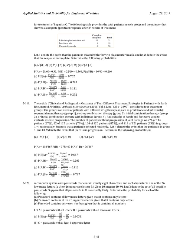 Applied Statistics and Probability for Engineers 6th Edition Montgomery ...