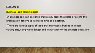 APPLIED BUSINESS TOOLS AND TECHNOLOGY IN HOSPITALITY AND TOURISM INDUSTRY | PPTX