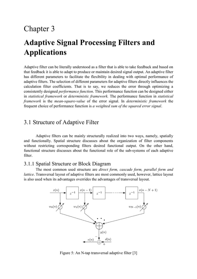 Applied Adaptive Signal Processing Report | PDF