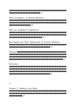 Applied analytics through case studies using sas and r | DOCX | Databases | Computer Software ...