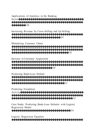 Applied analytics through case studies using sas and r | DOCX | Databases | Computer Software ...