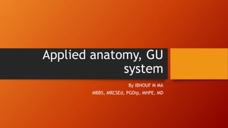 Applied anatomy, GU system.pptx