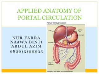 Applied anatomy of portal circulation | PPTX