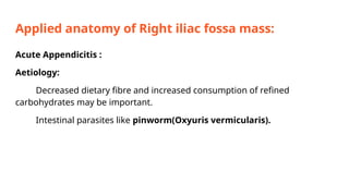Applied Anatomy of Right Iliac Fossa, Small Bowel and Large Bowel..pptx