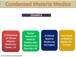 Applied aspect of homoeopathic materia medica | PPSX