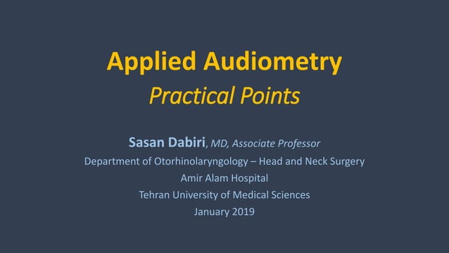 Applied audiometry | PPTX | Digital Audio | Computer Software and ...