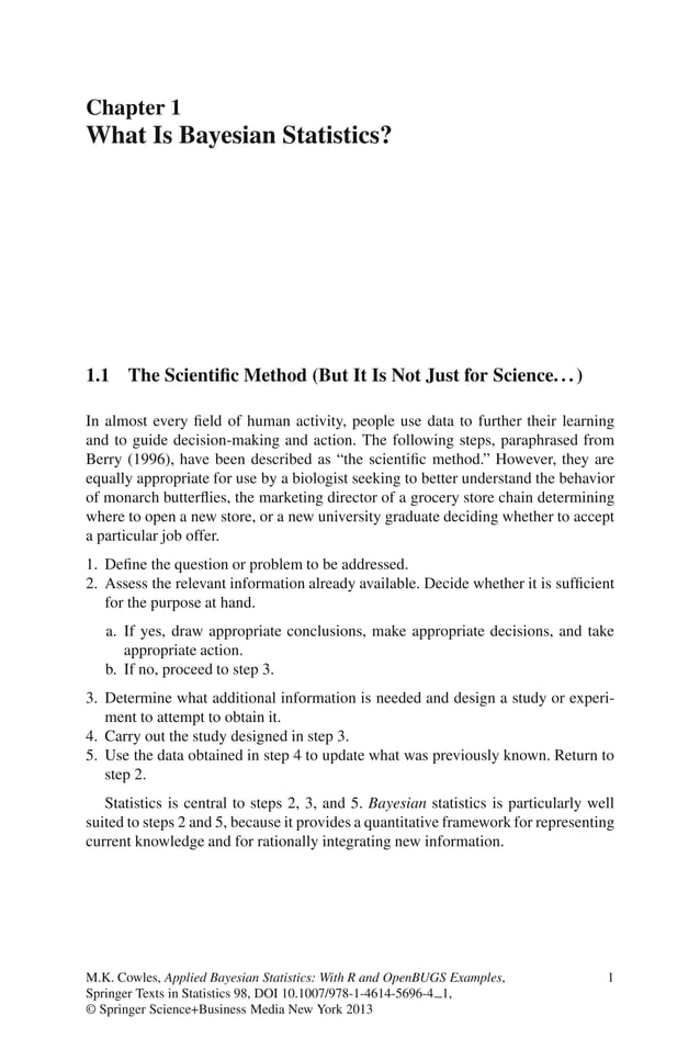 Applied bayesian statistics | PDF | Cancer | Diseases and Conditions