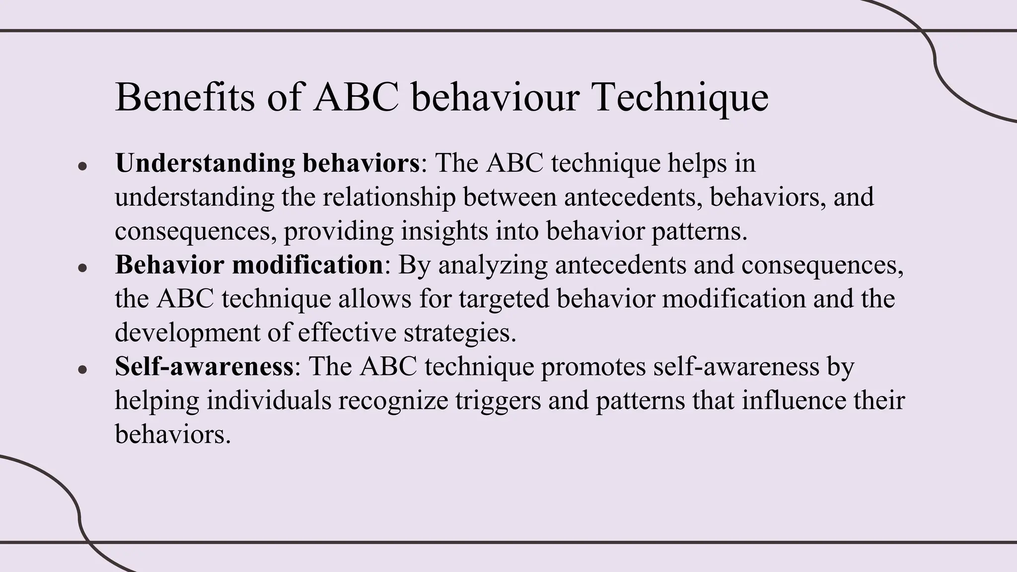 Applied Behavior Analysis (ABC technique) | PPTX