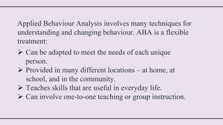 Applied Behavior Analysis (ABC technique) | PPTX