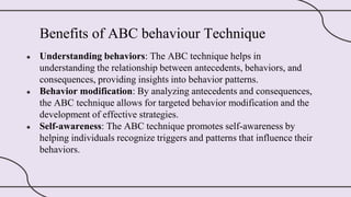 Applied Behavior Analysis (ABC technique) | PPTX