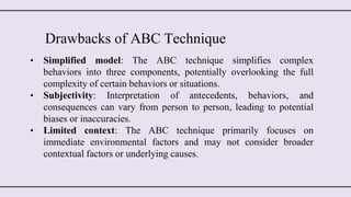Applied Behavior Analysis (ABC technique) | PPTX