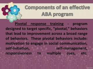 Applied behavior analysis (ABA) | PPTX