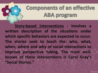 Applied behavior analysis (ABA) | PPTX