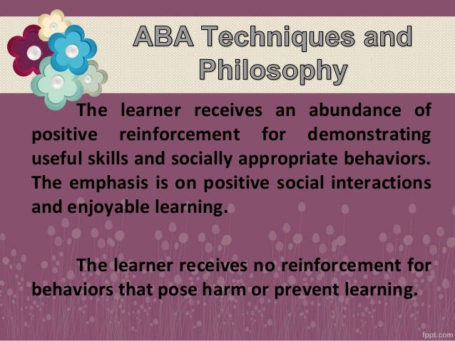 Applied behavior analysis (ABA)