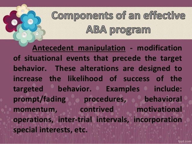 Applied behavior analysis (ABA)