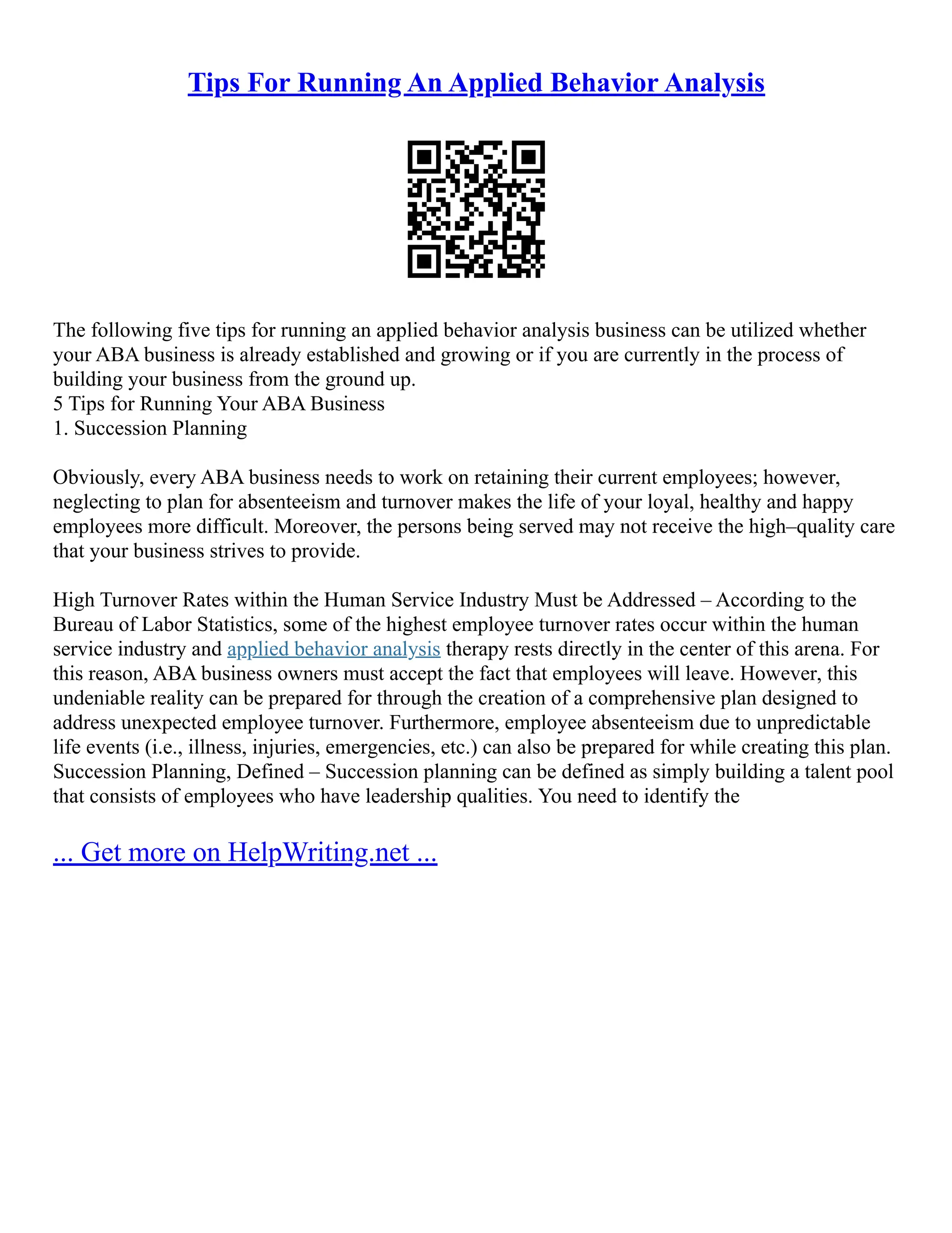 Applied Behavior Analysis Examples | PDF