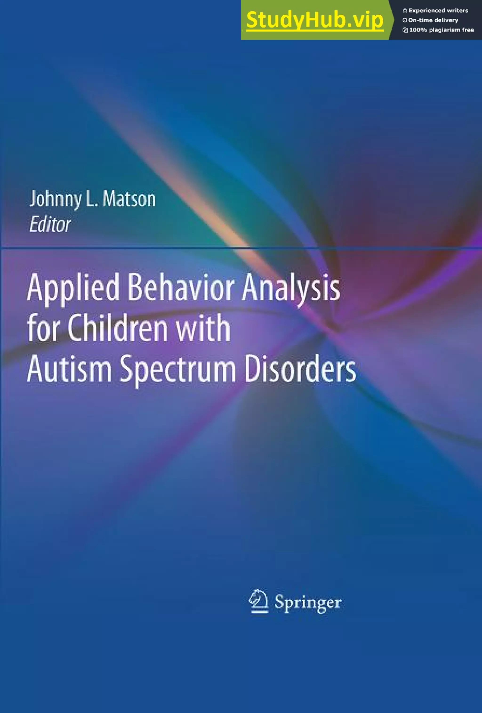 Applied Behavior Analysis For Children With Autism Spectrum Disorders | PDF