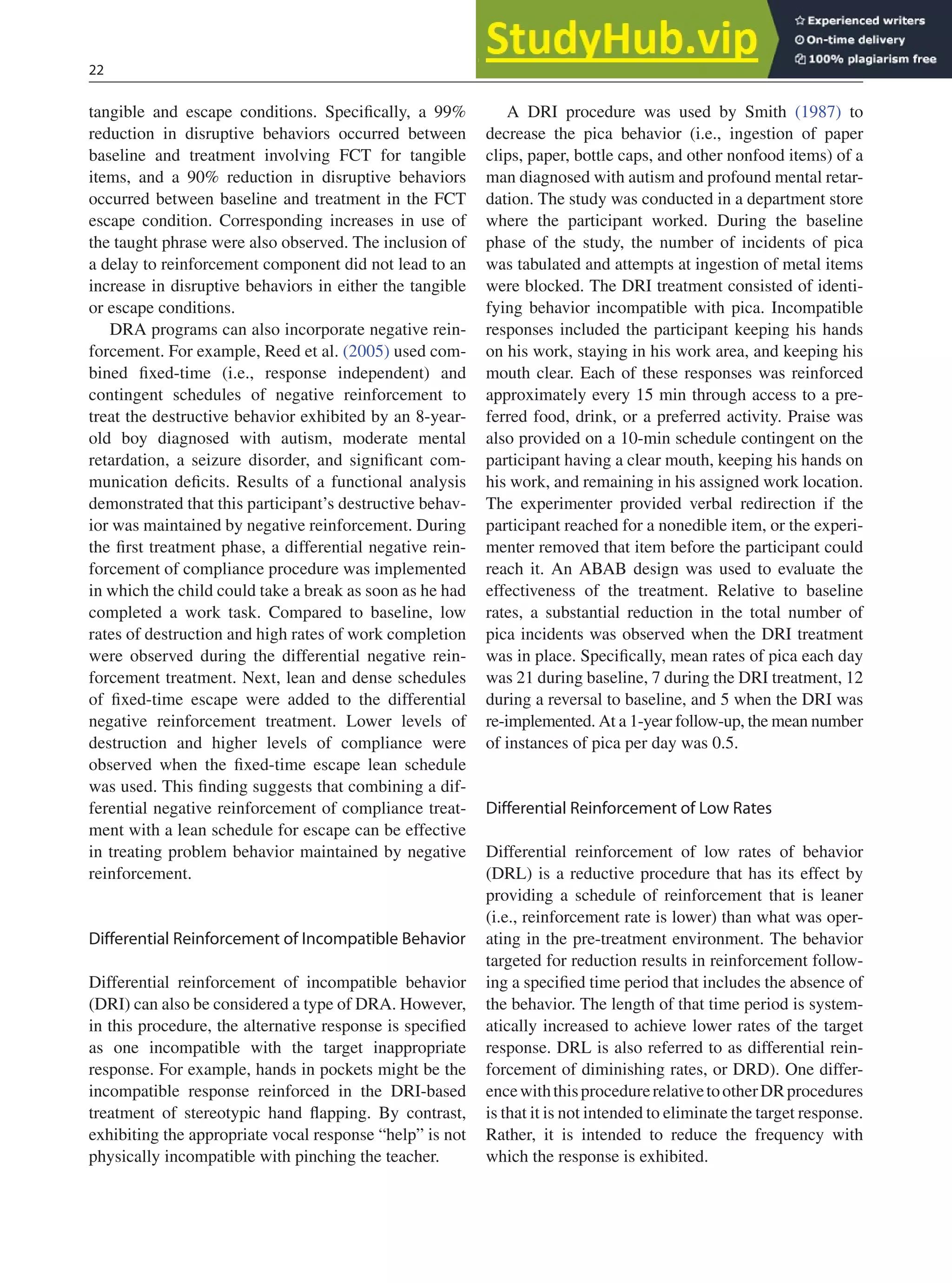 Applied Behavior Analysis For Children With Autism Spectrum Disorders | PDF