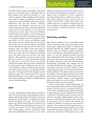 Applied Behavior Analysis For Children With Autism Spectrum Disorders | PDF