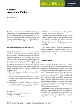 Applied Behavior Analysis For Children With Autism Spectrum Disorders | PDF