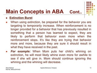 Applied behaviour analysis | PPTX