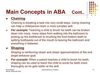 Applied behaviour analysis | PPTX