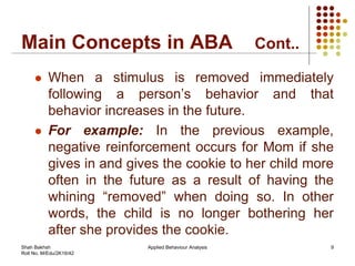 Applied behaviour analysis | PPTX