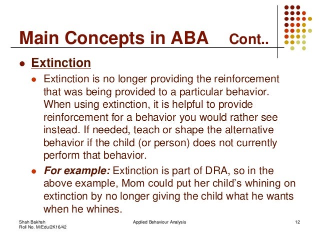 Applied behaviour analysis