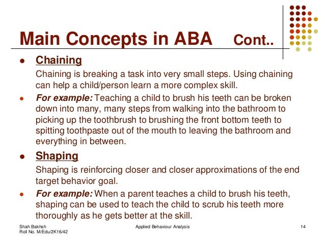 Applied behaviour analysis