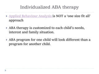 Applied Behaviour Analysis (ABA) | PDF