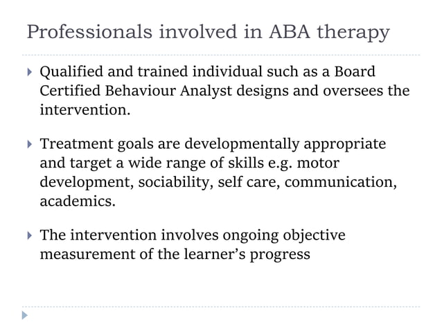 Applied Behaviour Analysis (ABA) | PDF