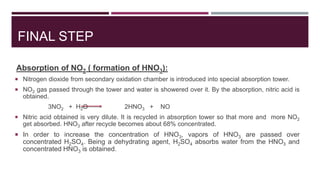Nitric acid Preparation & Uses Raw materials, Flow sheet diagram unit ...