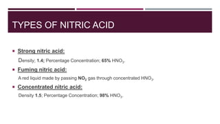 Nitric acid Preparation & Uses Raw materials, Flow sheet diagram unit ...