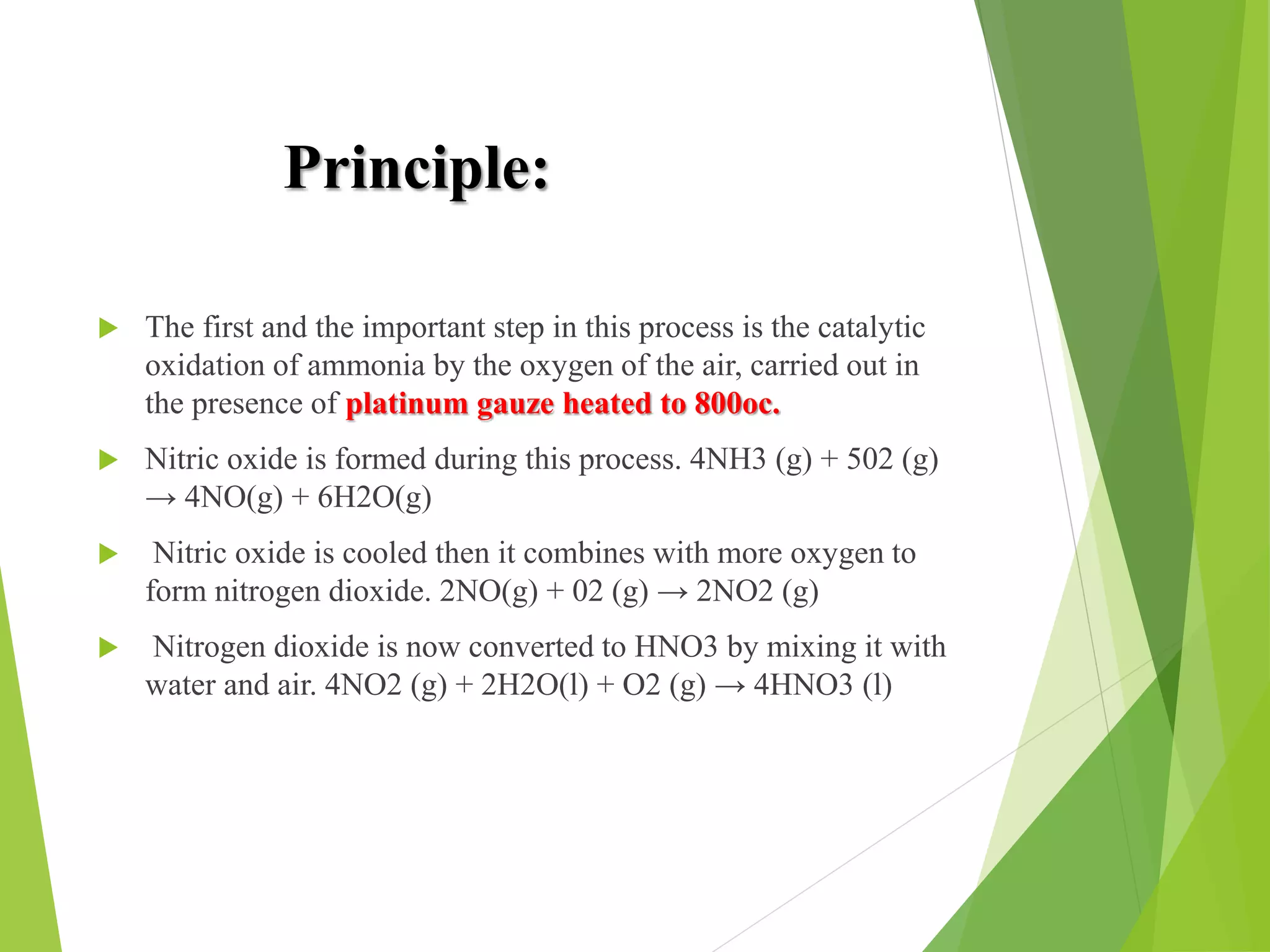 Nitric acid Preparation & Uses Raw materials, Flow sheet diagram unit ...