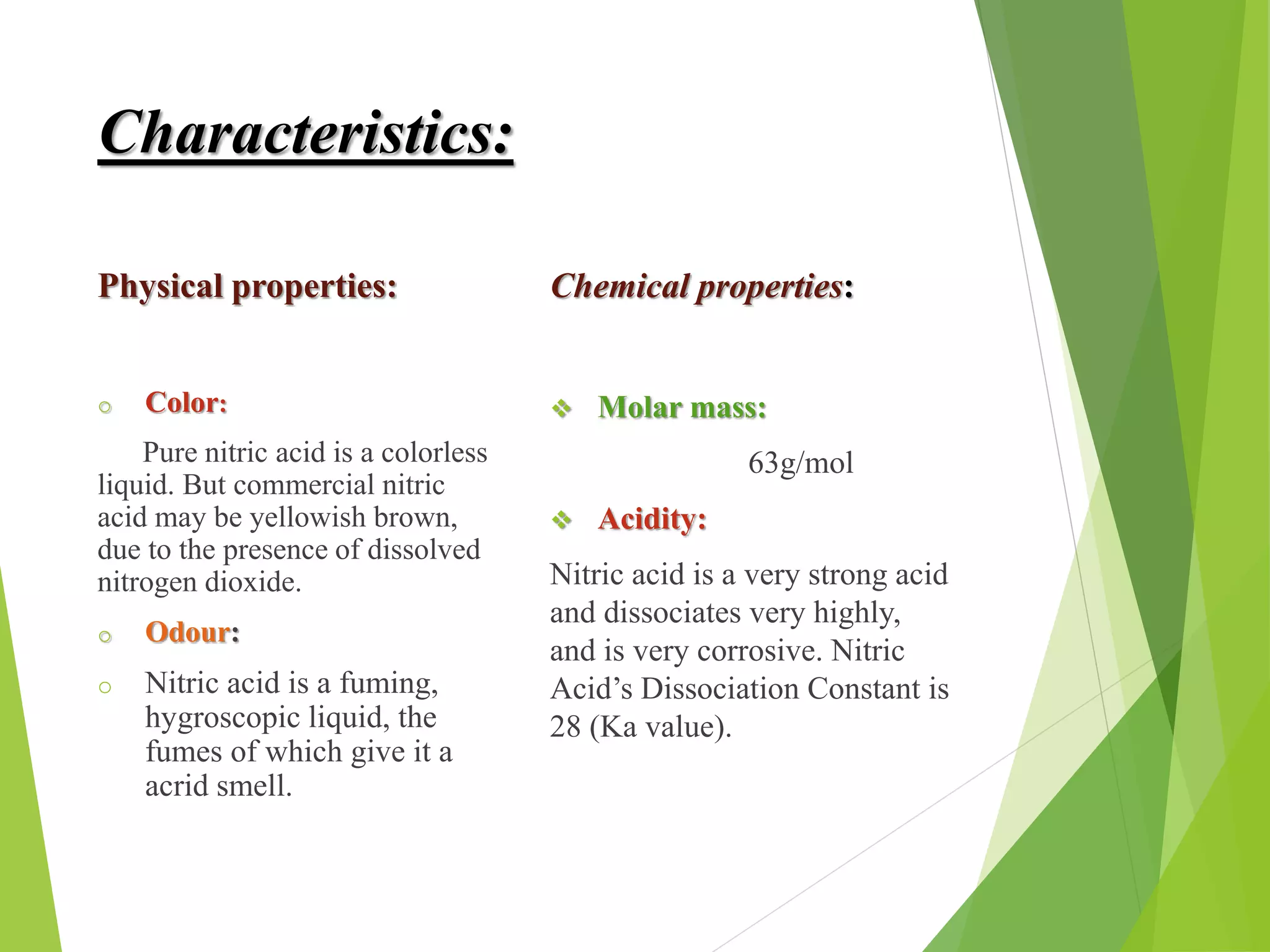 Nitric acid Preparation & Uses Raw materials, Flow sheet diagram unit ...