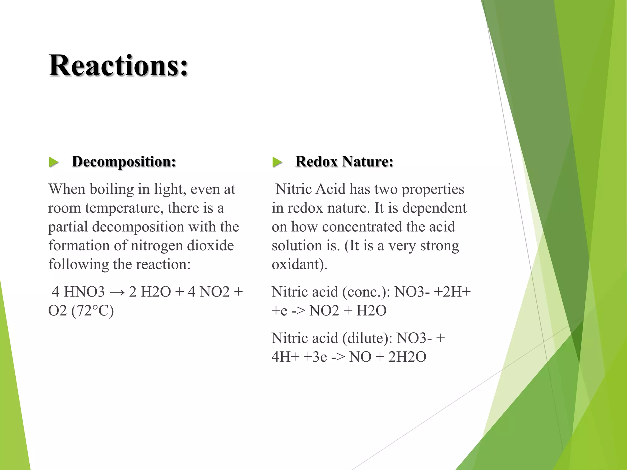 Nitric acid Preparation & Uses Raw materials, Flow sheet diagram unit ...