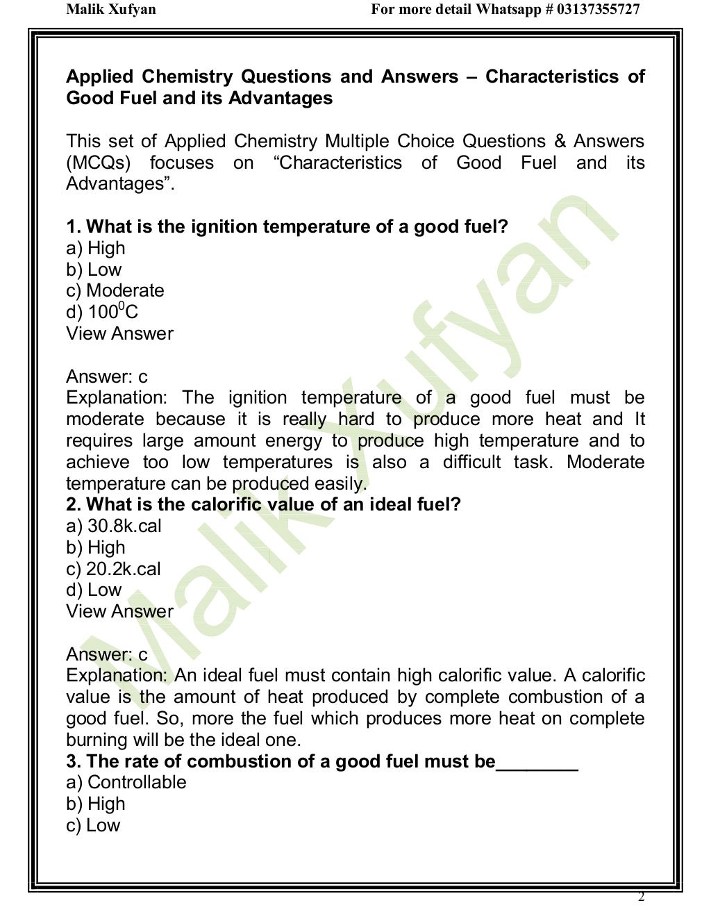 Applied Chemistry Multiple Choice Questions With Answers Part 1 By Ma applied-chemistry-multiple-choice-questions-with-answers-part-1-by-ma