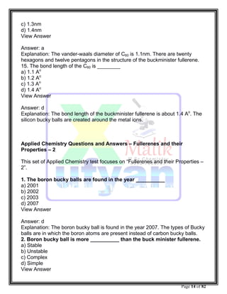 Applied Chemistry Multiple Choice Questions with Answers Part 2 by ...