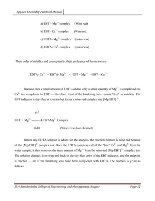Applied chemistry practical manual session 12 13 | PDF