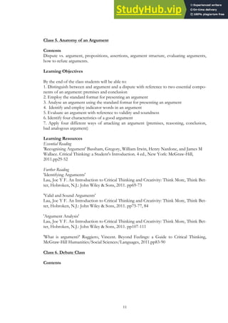 Applied Critical Thinking (GS200) Course Outline | PDF