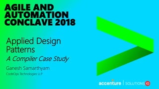 Applied Design Patterns - A Compiler Case Study | PPT