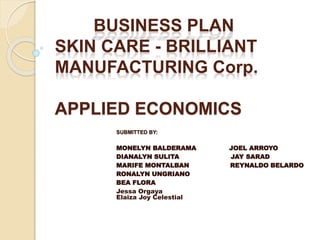 APPLIED ECO BUSINESS PLAN.pptx | Skin Care | Beauty